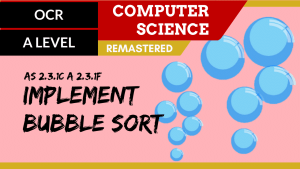 147. OCR A Level (H046-H446) SLR25 – 2.3 Standard algorithms - Craig 'n' Dave