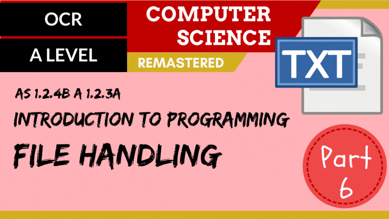 044. OCR A Level (H046-H446) SLR8 – 1.2 Introduction to programming ...